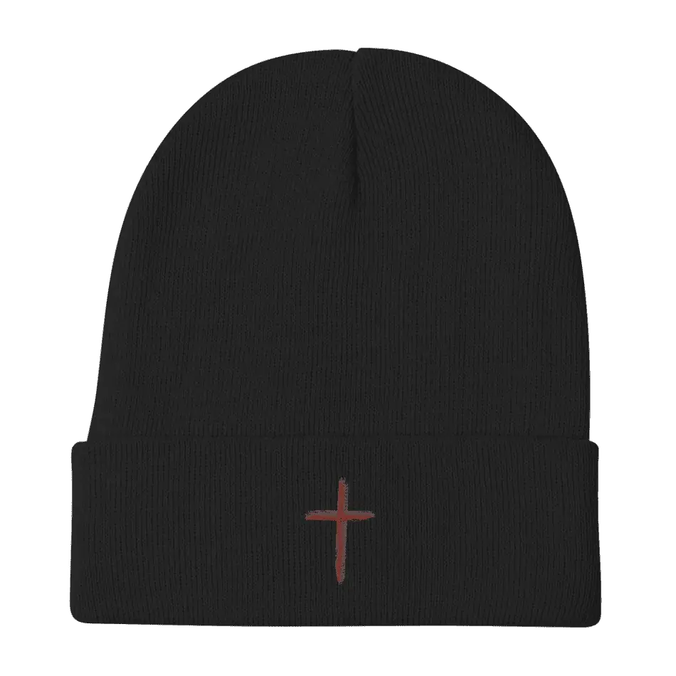 Knit Beanie | Otto Cap | Cross Marked By Blood | JesusBelieverJD